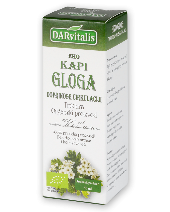 Eko tinktura Gloga (Crataegus monogyna) - doprinosi cirkulaciji